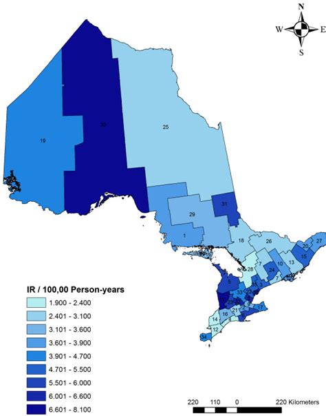 Mean Age And Sex Adjusted Incidence Rates Of Salmonella Enteritidis