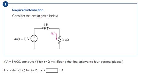 Solved Required InformationConsider The Circuit Given Chegg