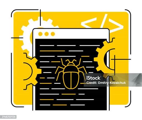 Bug Fixing For Improve Software Performance Stock Illustration