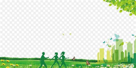 绿色清新城市环保海报插画png图片素材下载 图片编号8311705 Png素材网