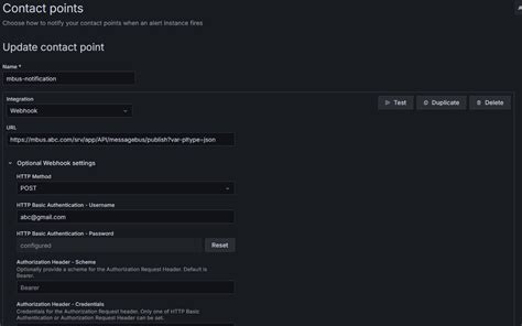 Grafana Webhook Integration Failed Bad Request Error Stack Overflow