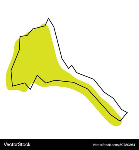 Eritrea Simplified Map Royalty Free Vector Image