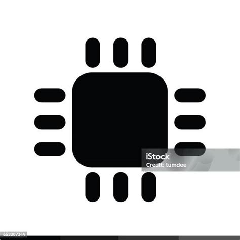 Desain Ilustrasi Ikon Cpu Komputer Ilustrasi Stok Unduh Gambar Sekarang Chip Komputer