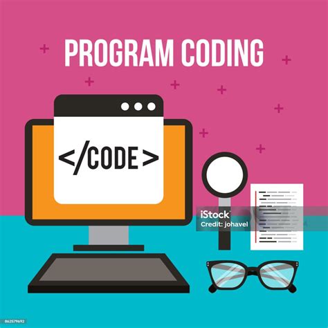Program Pengkodean Proses Bahasa Pengembangan Perangkat Lunak Wed Ilustrasi Stok Unduh Gambar