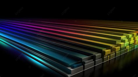 컬러 알루미늄 막대가 있는 어두운 배경 다른 색상의 스테레오 스트립의 3d 그림 고화질 사진 사진 배경 일러스트 및 사진 무료 다운로드 Pngtree