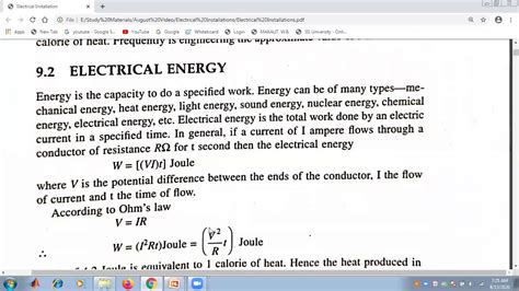 an overview on electrical energy by prathita roy youtube