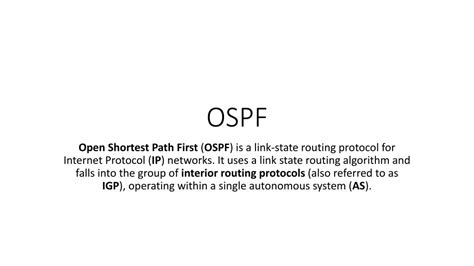 PPT OSPF PowerPoint Presentation Free Download ID