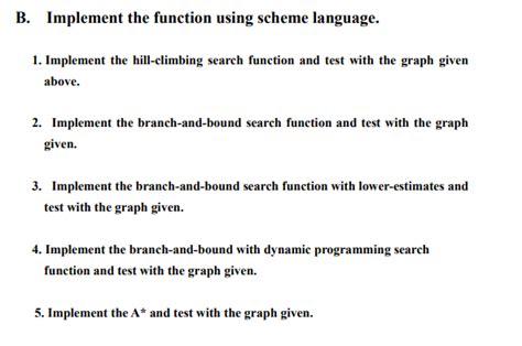 B Implement The Function Using Scheme Language 1