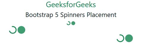 Bootstrap 5 Spinners Placement Geeksforgeeks