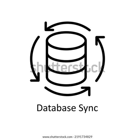 Database Sync Vector Outline Icon Design Stock Vector Royalty Free 2191734829 Shutterstock