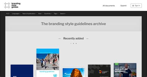 The branding style guidelines documents archiveに興味のある方へお勧めのWebデザインGood Web Design