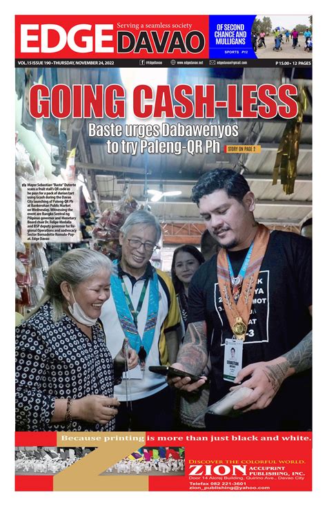 Edge Davao Vol 15 Issue 190 Thursday Nov 24 2022 By Edge Davao