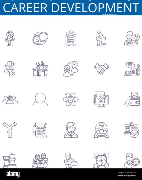 Career Development Line Icons Signs Set Design Collection Of Career Development Growth