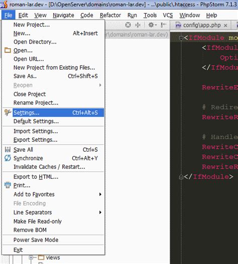 Как настроить интерпретатор Php в Phpstorm