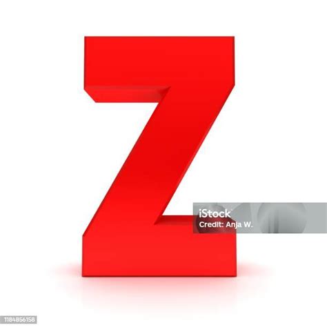 문자 Z 빨간색 3d 렌더링 알파벳 대문자 글꼴 기호 흰색 배경에 0명에 대한 스톡 사진 및 기타 이미지 0명 3차원 형태