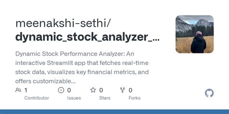 GitHub Meenakshi Sethi Dynamic Stock Analyzer Streamlit Dynamic Stock Performance Analyzer