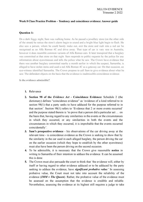 week 8 class problem answer guide week 8 class practice problem