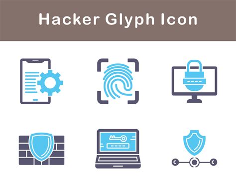 Hacker Vector Icon Set 21380317 Vector Art At Vecteezy