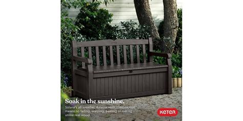 Keter Solana 70 Gallon Storage Bench Deck Box