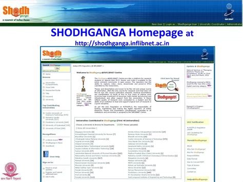 Shodhganga A National Repository Of Indian Electronic Theses And Dissertations Ppt