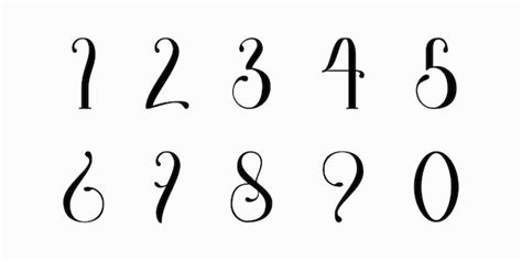 Premium Vector Number Font Font Of Numbers In Classical Style With