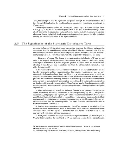 Significance Of Stochastic Error Term Ui Guj Pdf Nov2021 Pdf