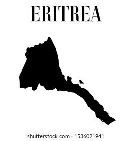 African Eritrea Outline World Map Silhouette Stock Vector Royalty Free Shutterstock