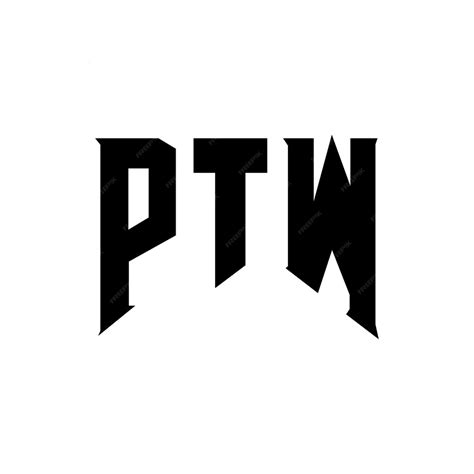 기술 회사 Ptw의 글자 로고 디자인 검은색과 색 색상 조합 Ptw 로고 Ptw 터 Ptw 디자인 Ptw 아이콘 Ptw 알파