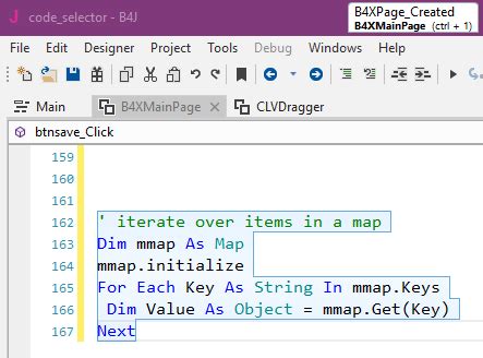 Code Selector A Small Application To Insert Code In The Ide Editor Drag And Drop From A