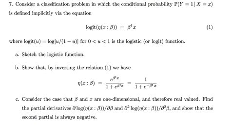 Solved Consider A Classification Problem In Which The