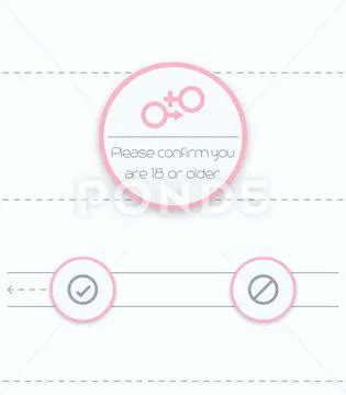 Adult Content Confirmation Window Page Modern Concept Graphic 136022077