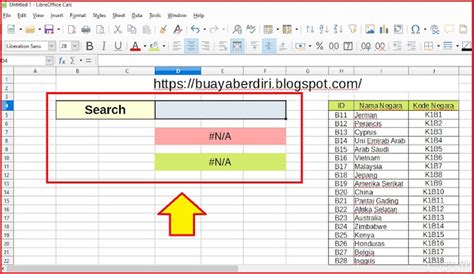Cara Membuat Search Box Di Excel Spreed Sheet Libre Office