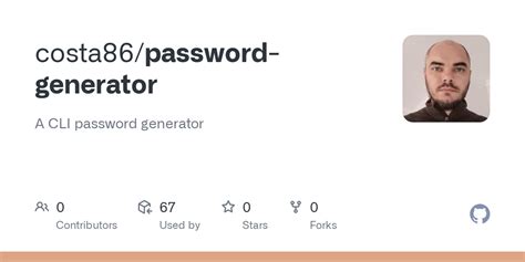 Github Costa86password Generator A Cli Password Generator