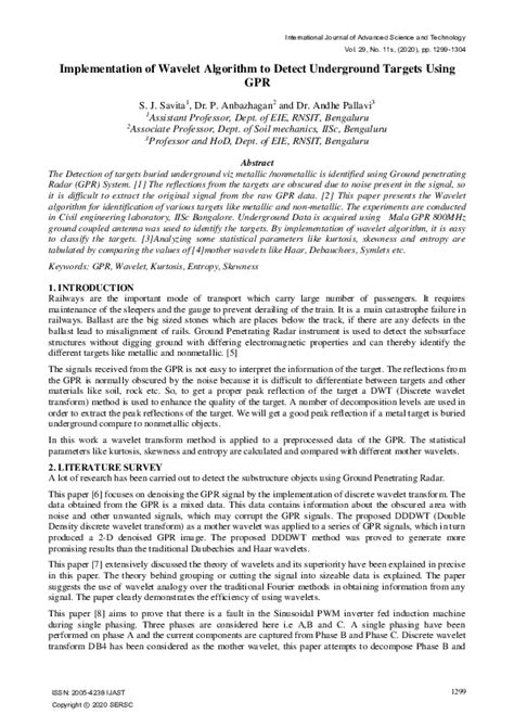 Pdf Implementation Of Wavelet Algorithm To Detect Underground Targets