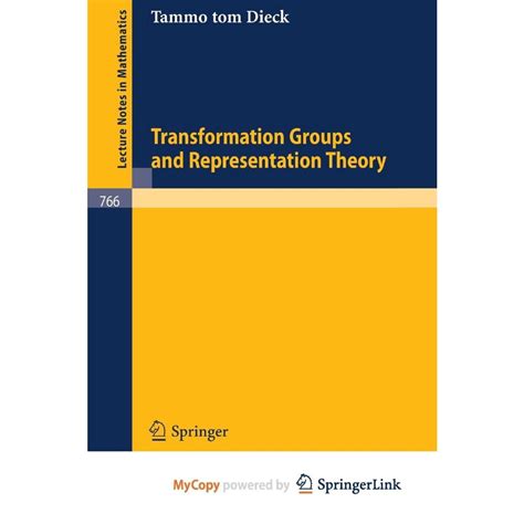 livro transformation groups and representation theory submarino