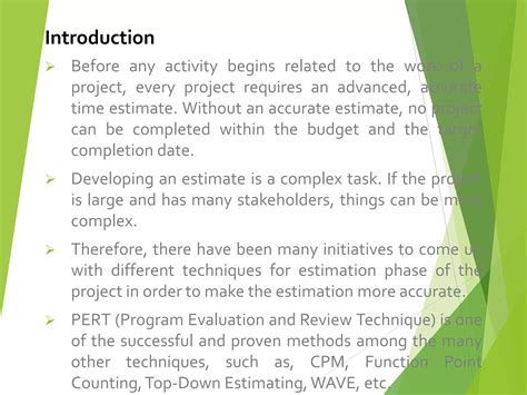 Lec 10 Pert Estimating Techniques Pptx