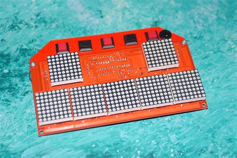 handheld arduino based football scoreboard max7219 from scrolled on tindie