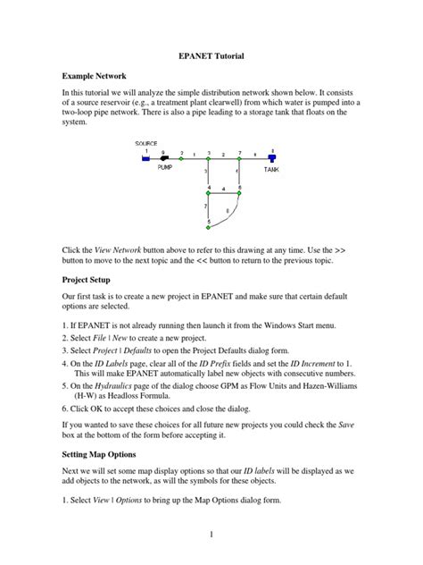 epanet tutorial pdf