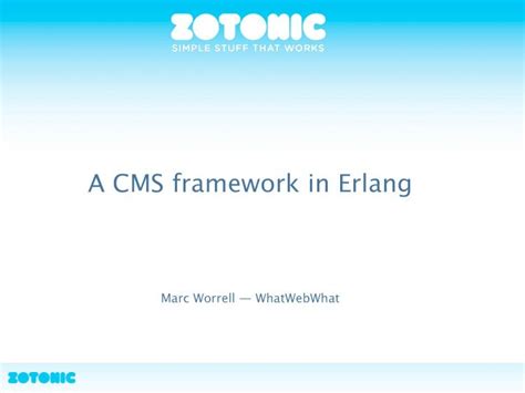 Pdf A Cms Framework In Erlang Dokumentips