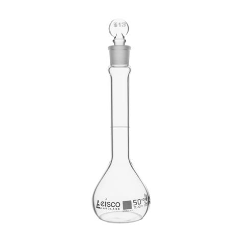 Volumetric Flask 50ml Fitted With Solid Glass Stopper Class A