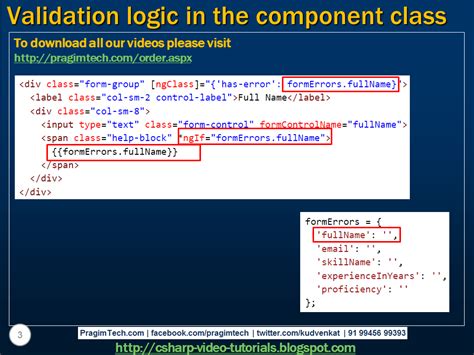 Sql Server Net And C Video Tutorial Move Validation Logic To The Component Class In Reactive
