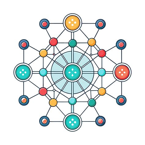 Structured Neural Network Diagram With Layered Node Connections Premium Ai Generated Vector