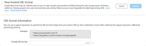 Deep Linking Appgalleryconnectdynamiclinkmanageservice The Allowed