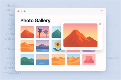How To Create A Photo Gallery Using Html Css And Javascript By