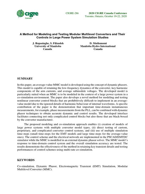 A Method For Modeling And Testing Modular Multilevel Converters And Their Controls In Large