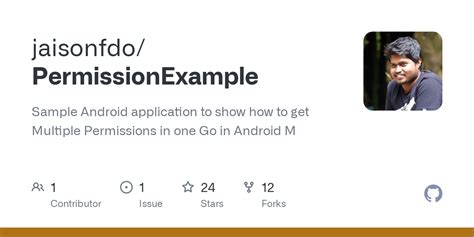 Github Jaisonfdo Permissionexample Sample Android Application To Show How To Get Multiple
