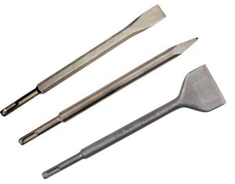 industrial 250mm 3pce sds plus rotary chisel bull point and scaling chi
