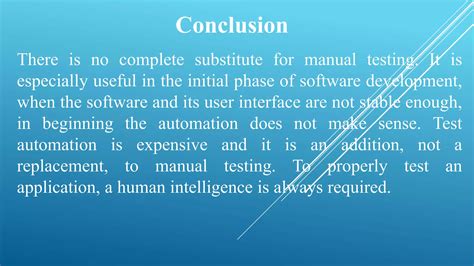 Manual Vs Automation Testing Pptx