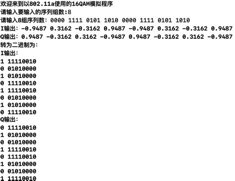 c simulation realizes qam modulation and realizes programming with 16qam scheme used by 802