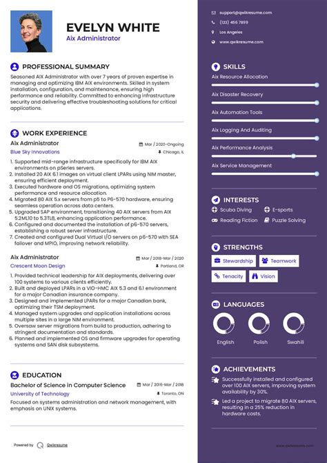 10 Aix Administrator Resume Samples And Templates For 2025